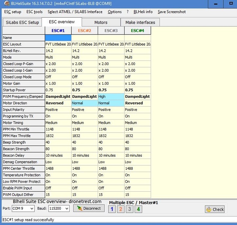 BLHeli ESC Guide for Multirotors (passthrough mode) - Guides - DroneTrest